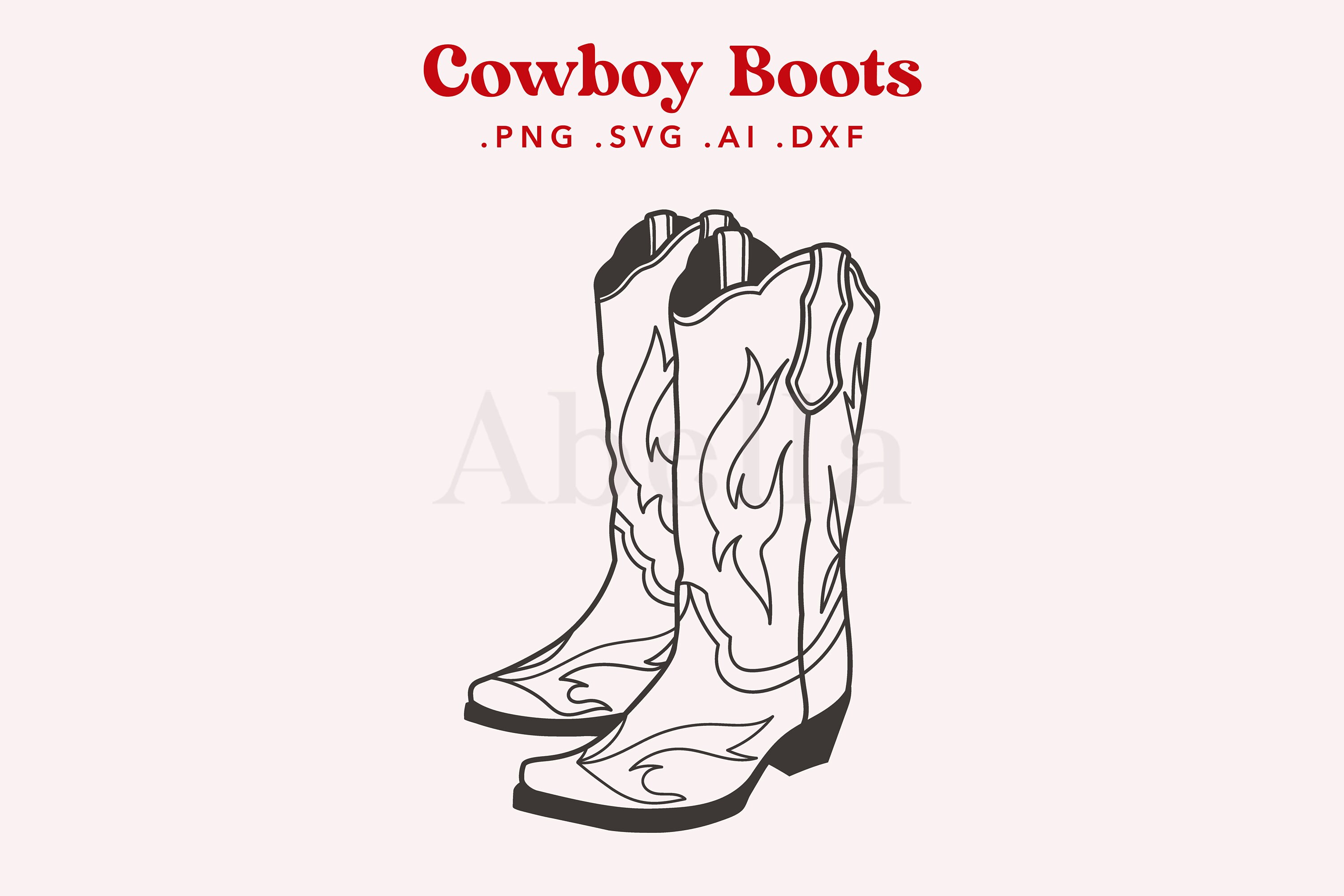 Cowboy Boots SVG File: Western Cut Files (digital Download) - Etsy