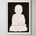 Little Buddha Minimalist Line Art Drawing Print Printable - Etsy