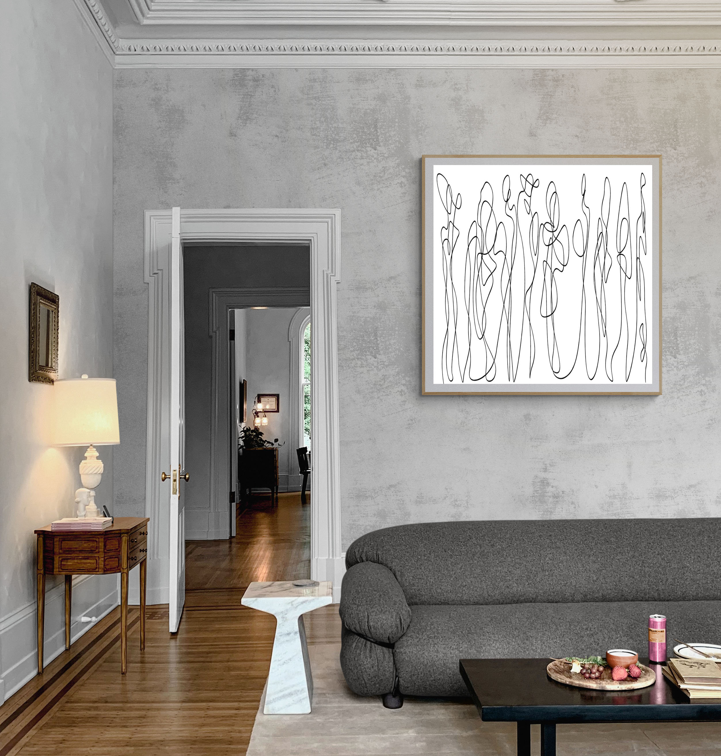 Multiple Figures Minimalist Line Art Printable Drawing for - Etsy