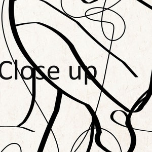 Human Figure Line Drawing for Instant Download, Printable Drawing Wall ...