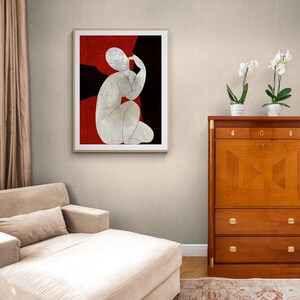 Modern Abstract Minimalist Human Figure Printable Drawing Art - Etsy