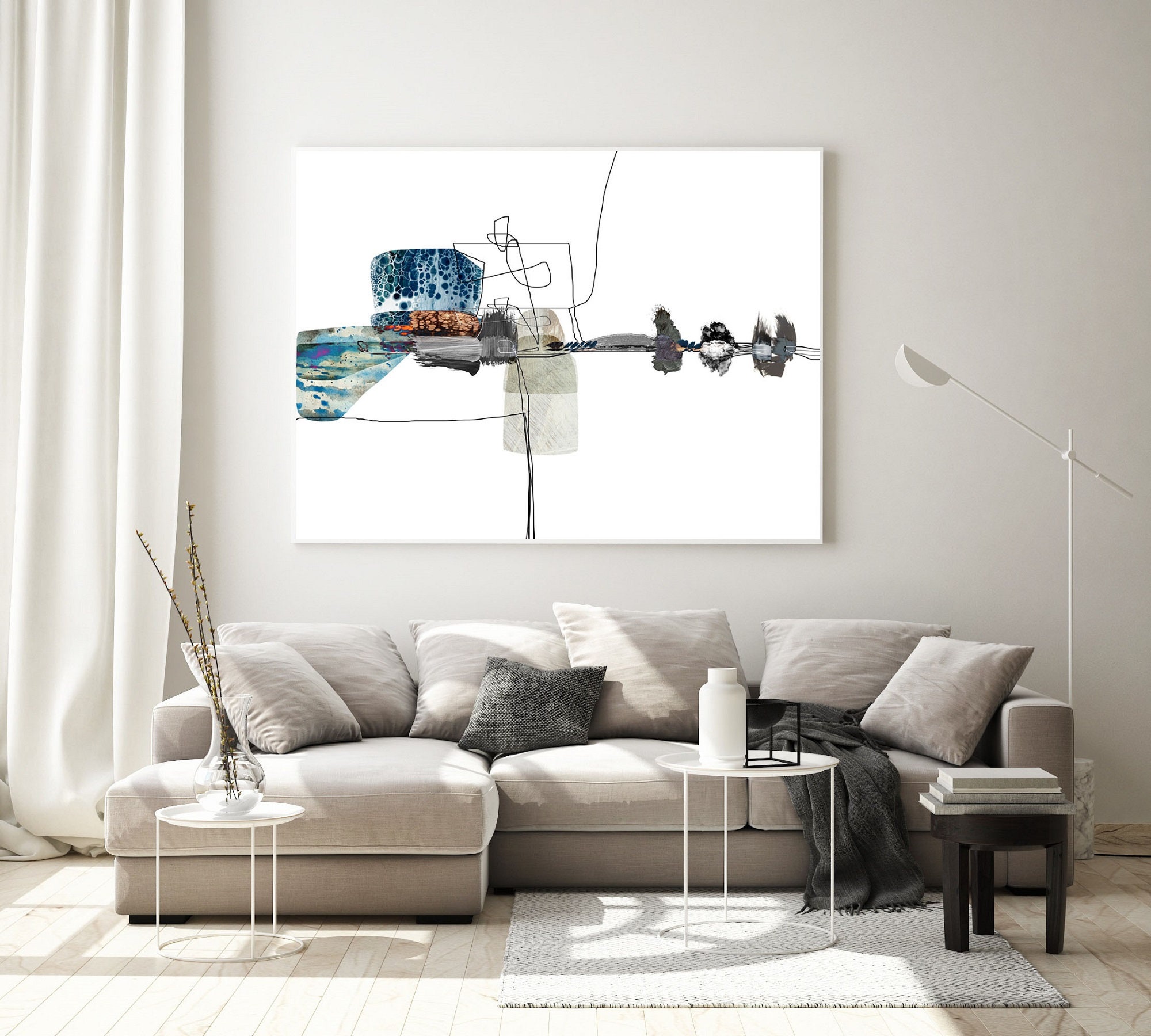 Large Abstract Print, Abstract Wall Art for Instant Download, Large ...