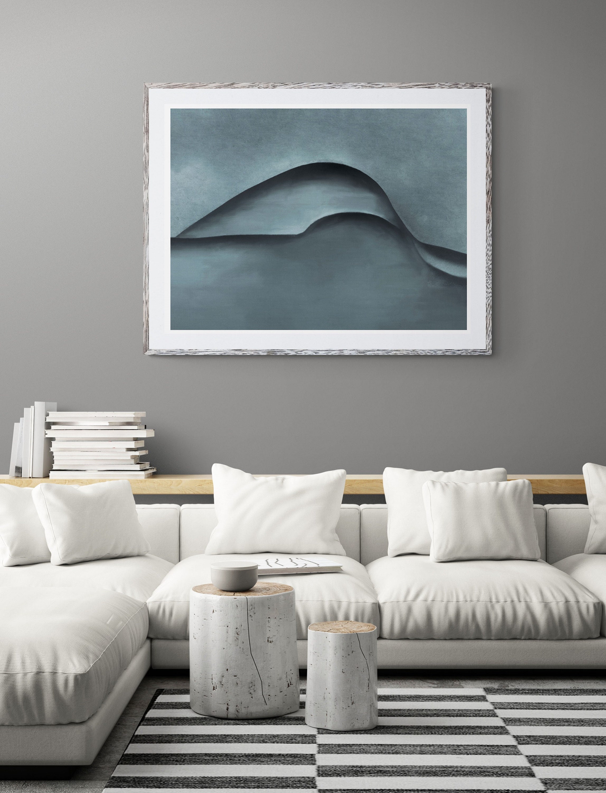 Woman Body Drawing Body Scape Abstract Drawing Print Grey Decor ...
