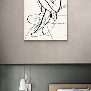 Human Figure Line Drawing for Instant Download, Printable Drawing Wall ...