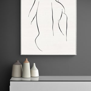 Abstract Line Drawing, Body Sketch Line Art, Printable Line Drawing ...