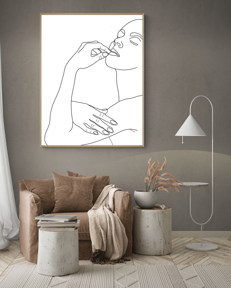 Minimal Woman Sketch Print Minimal Drawing Wall Art Line Art - Etsy