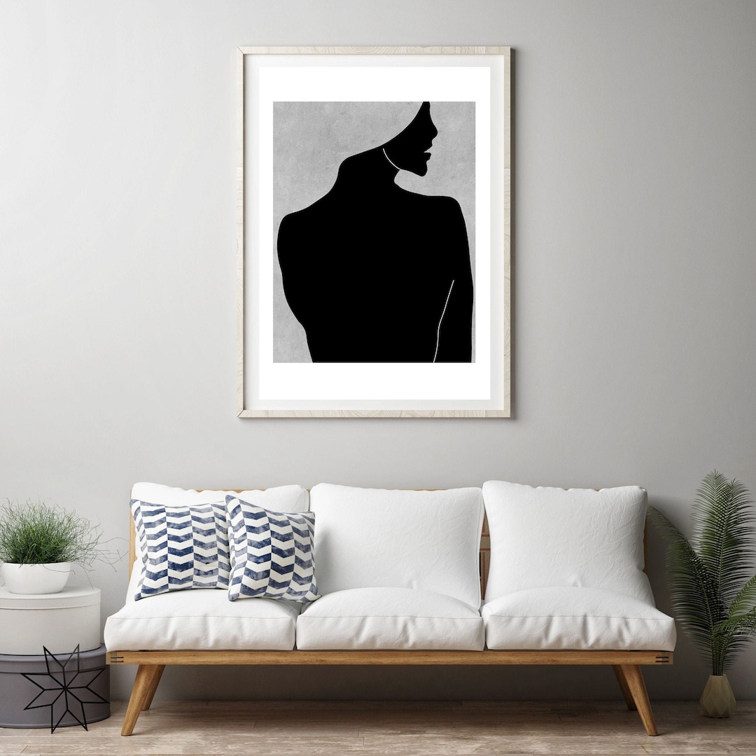 Human Minimalist Figure Drawing, Minimalist Drawing Printable Wall Art ...