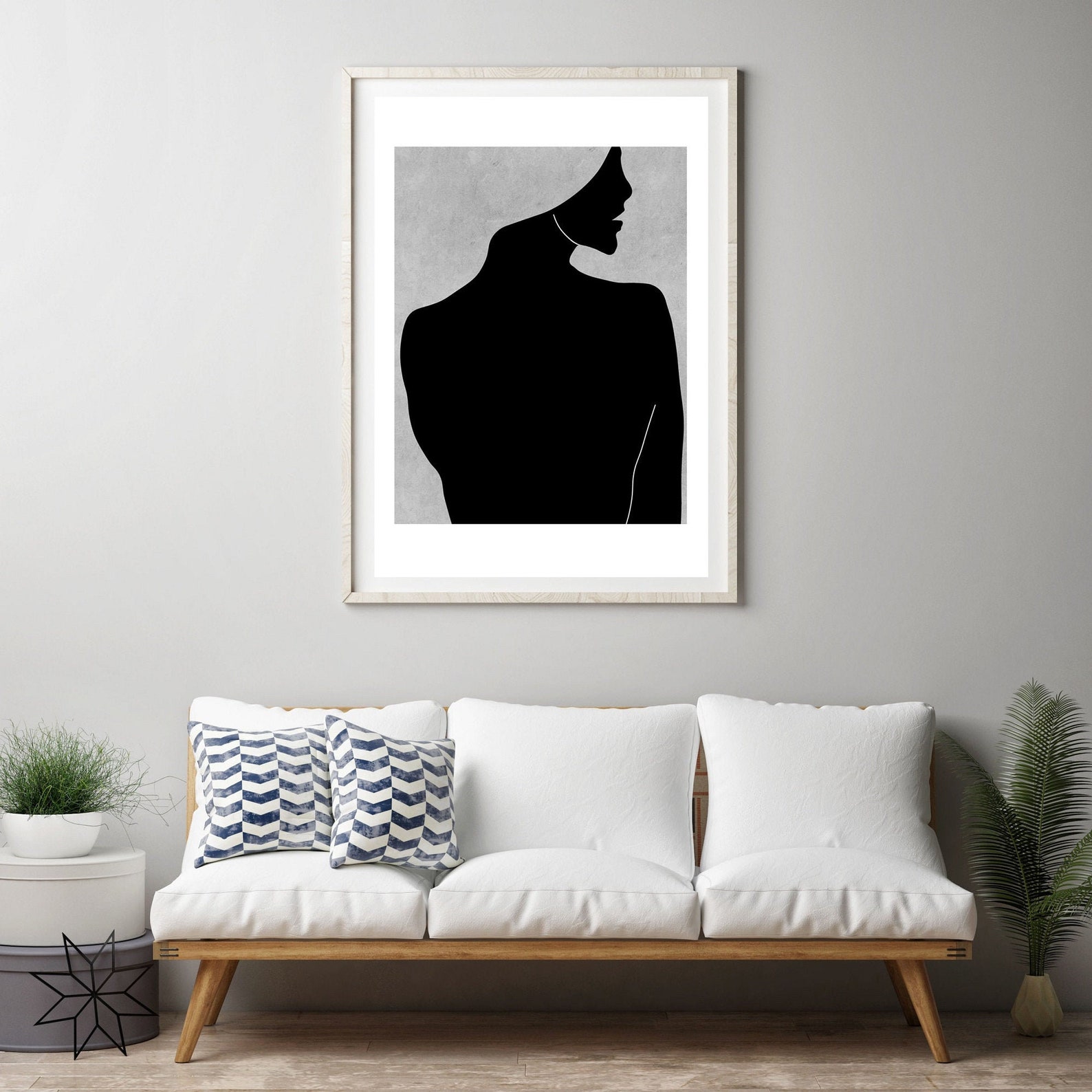 Human Minimalist Figure Drawing, Minimalist Drawing Printable Wall Art ...