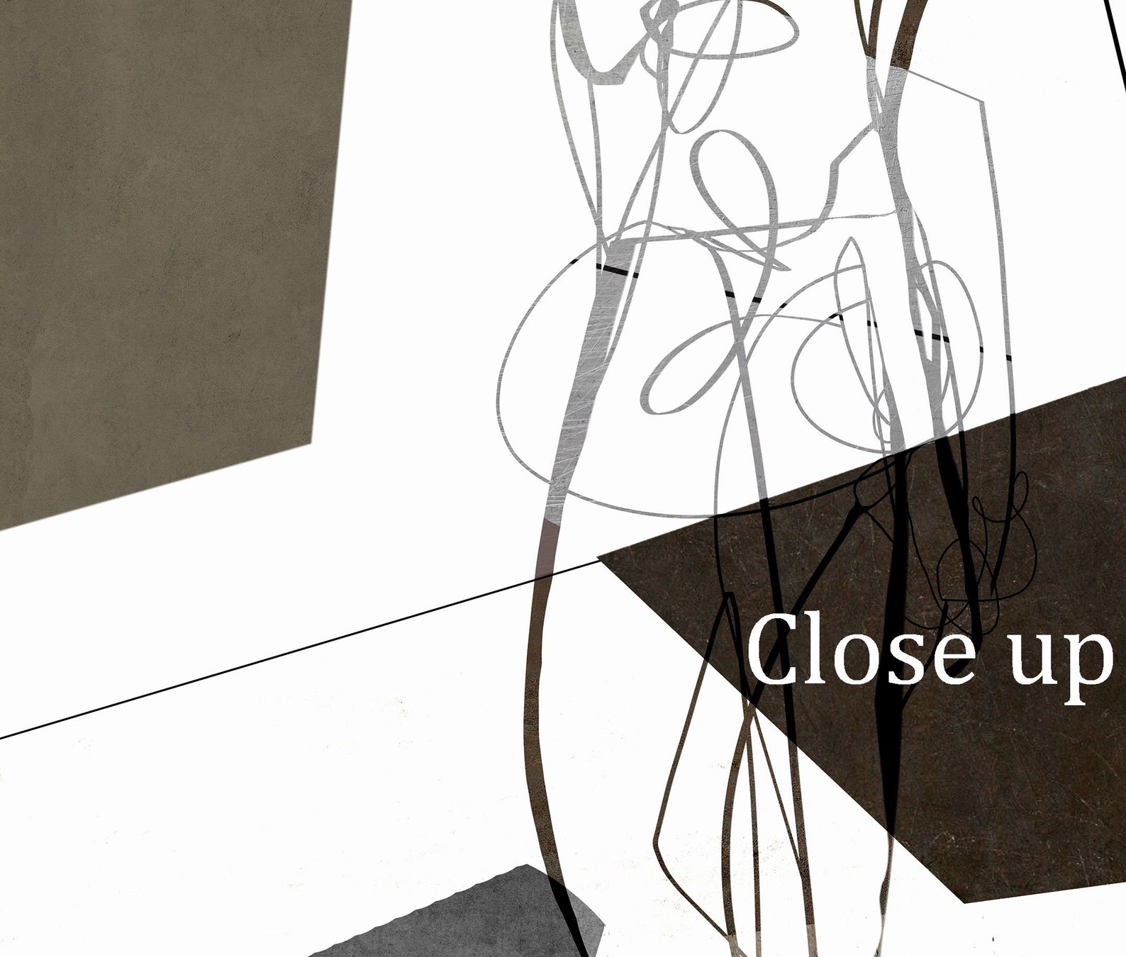 Human Figure Line Drawing on Abstract Background Male Figure - Etsy