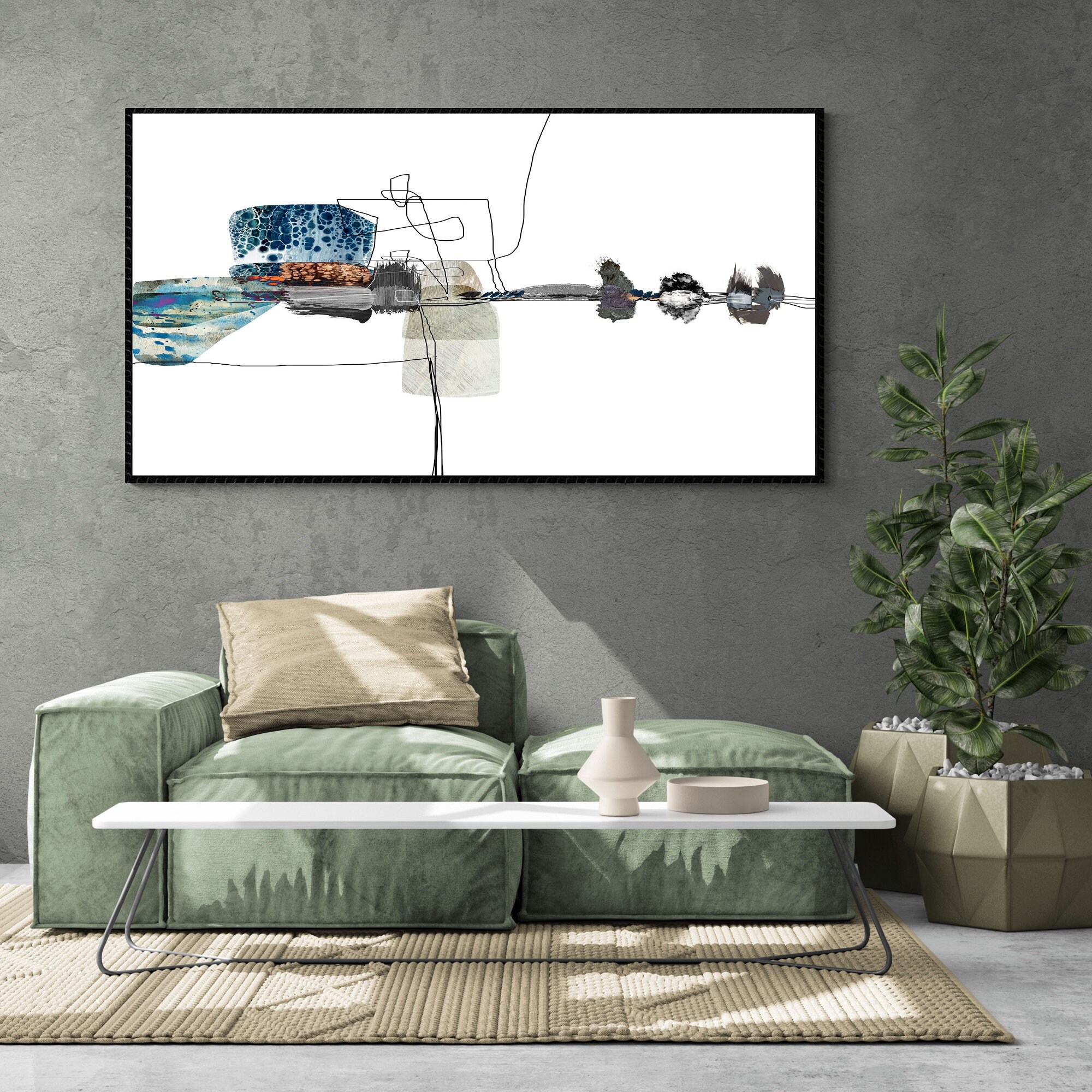 Large Abstract Print, Abstract Wall Art for Instant Download, Large ...