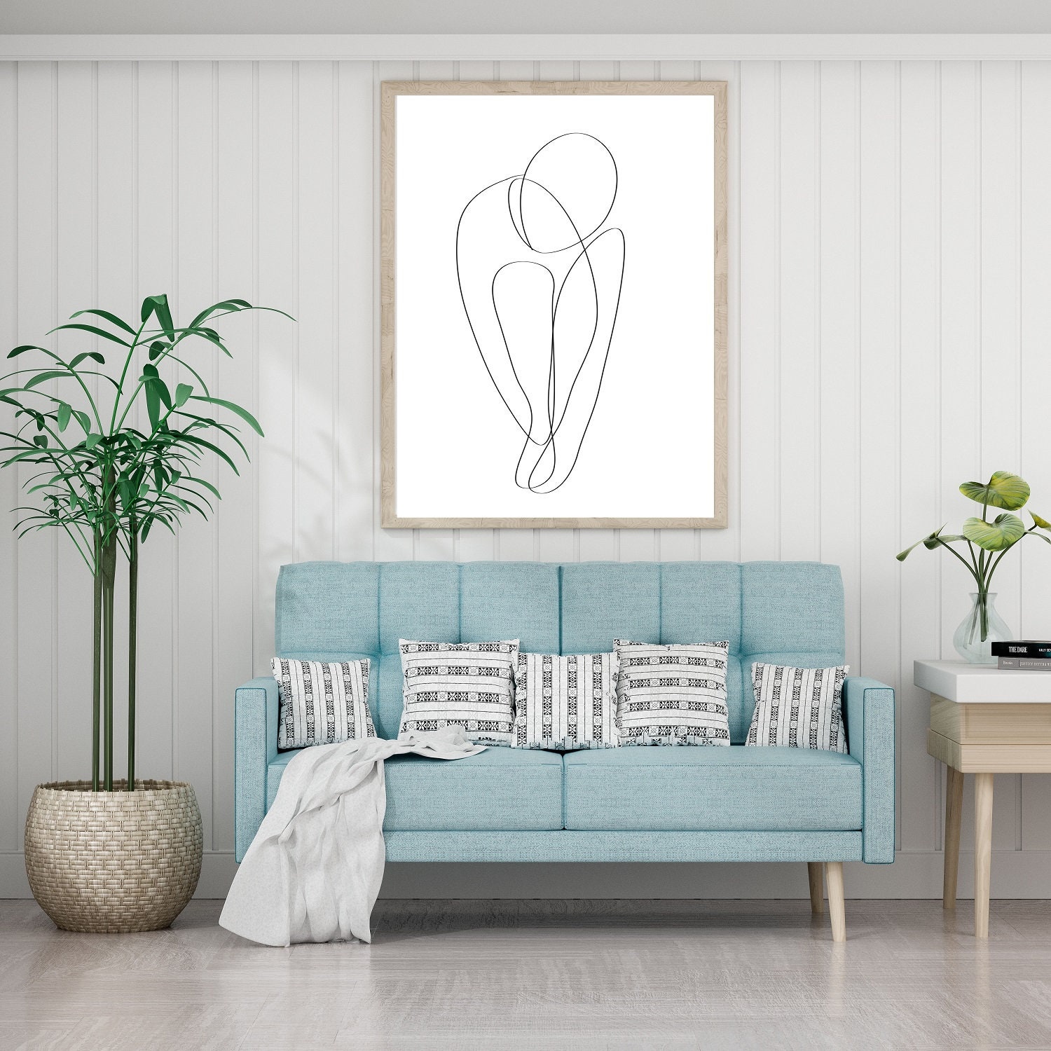 Minimalist Line Art Body Drawing Printable Minimalist Wall - Etsy