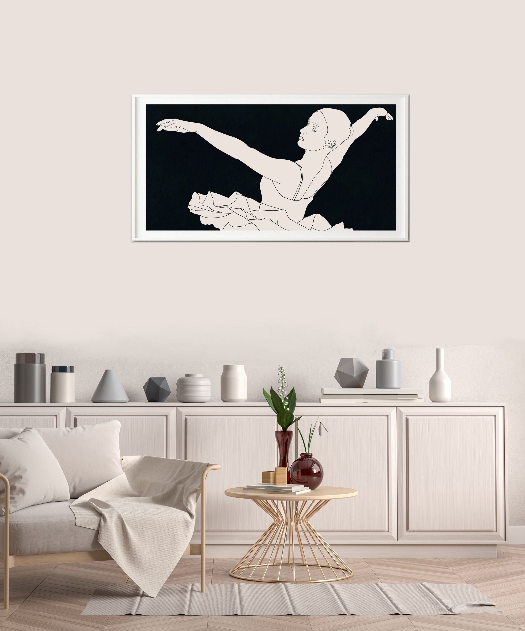 Dancer Drawing Printable Prima Ballerina Line Drawing - Etsy