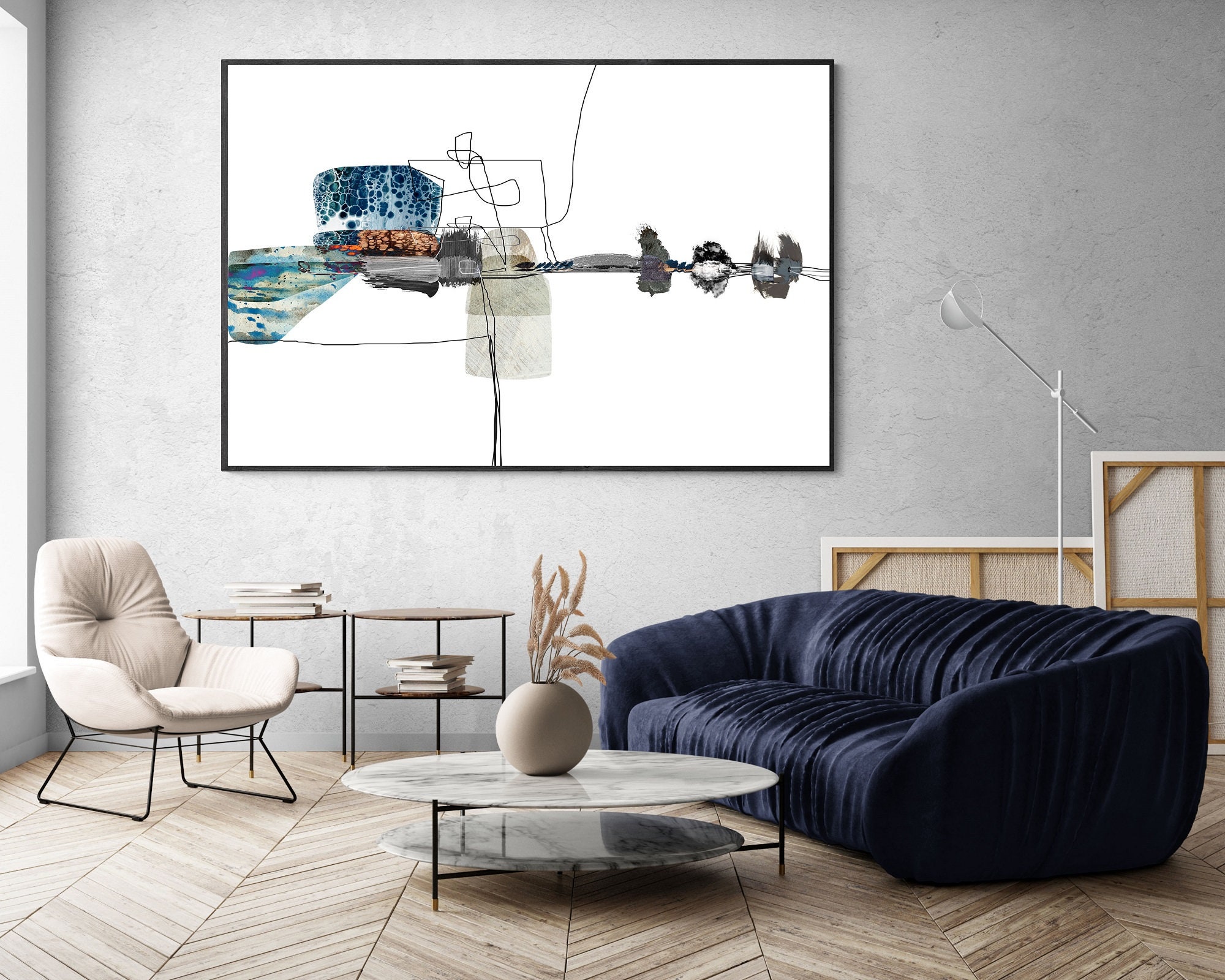 Large Abstract Print, Abstract Wall Art for Instant Download, Large ...