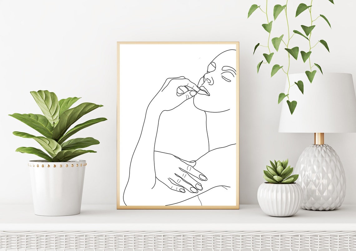 Minimal Woman Sketch Print Minimal Drawing Wall Art Line Art - Etsy