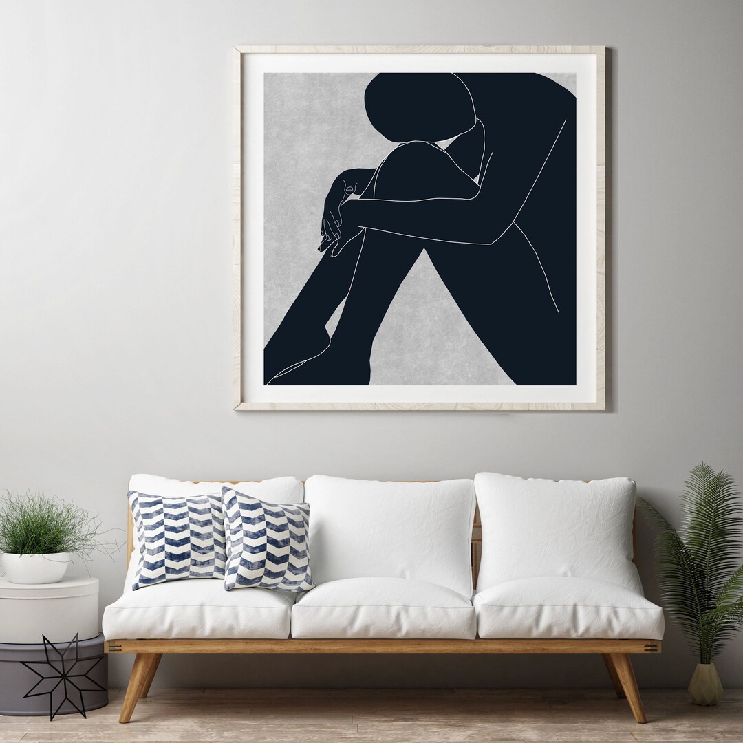 Woman's Body Fine Line Print, Abstract Art, Line Drawing, Drawing Wall ...