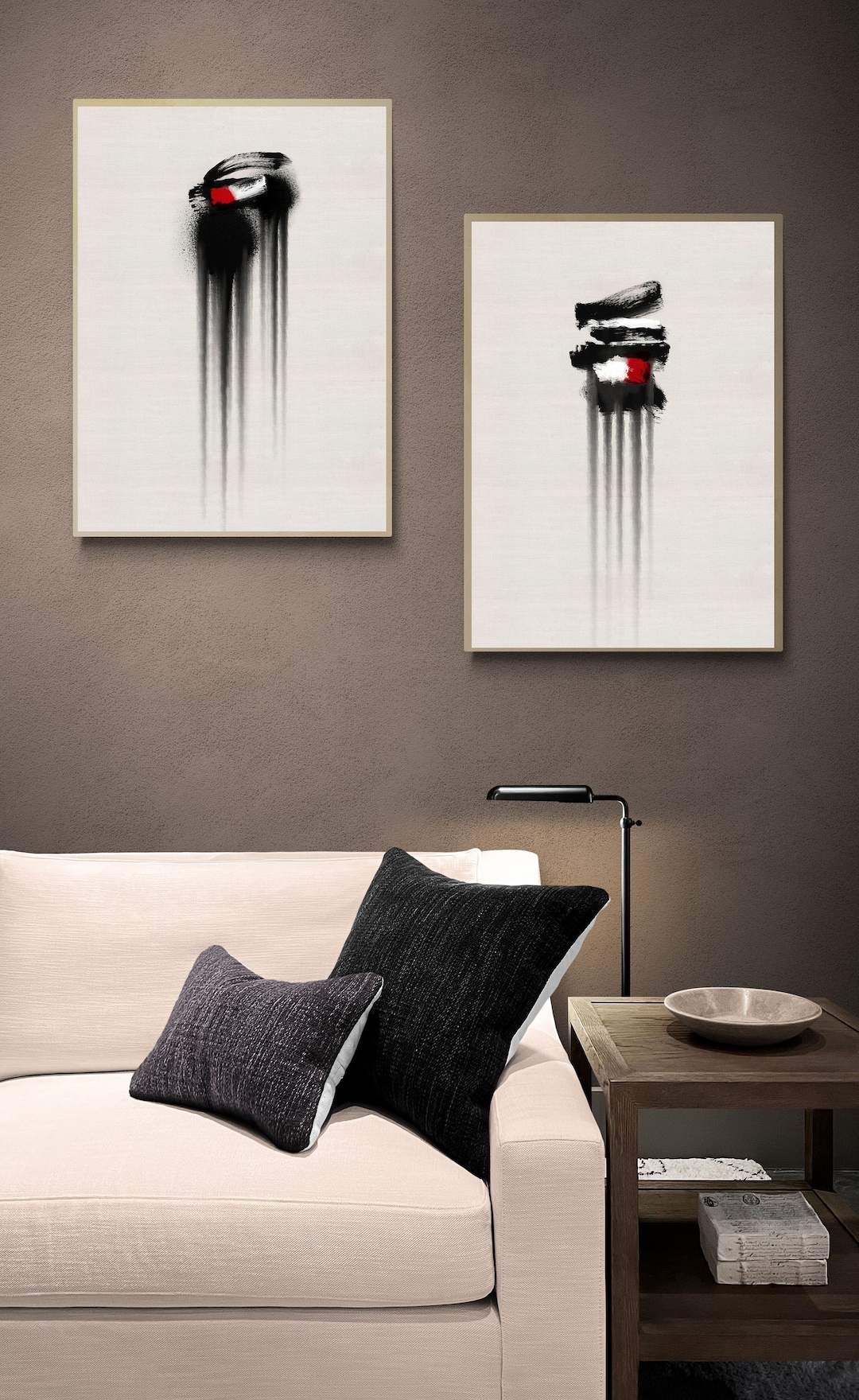 Abstract Drawing Art Prints Set: Black Minimalist Wall Decor (30x40 ...