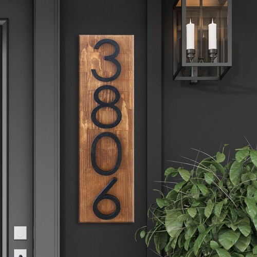 Address Number Sign House Number Plaque Horizontal House - Etsy