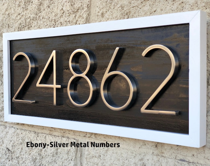 Horizontal House Numbers Horizontal Address Plaque - Etsy