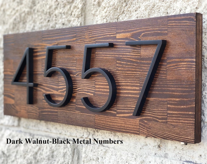 Address Plaque Horizontal Number Sign Address Numbers - Etsy