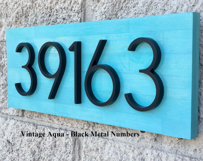 Horizontal Address Sign Address Plaque House Numbers - Etsy
