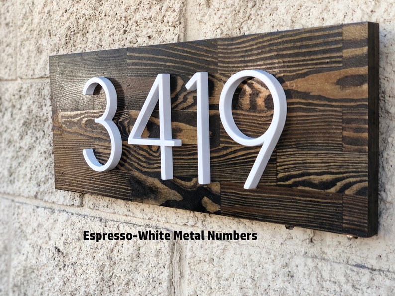 Outdoor House Number Plaque Number Sign Wood Address | Etsy Canada