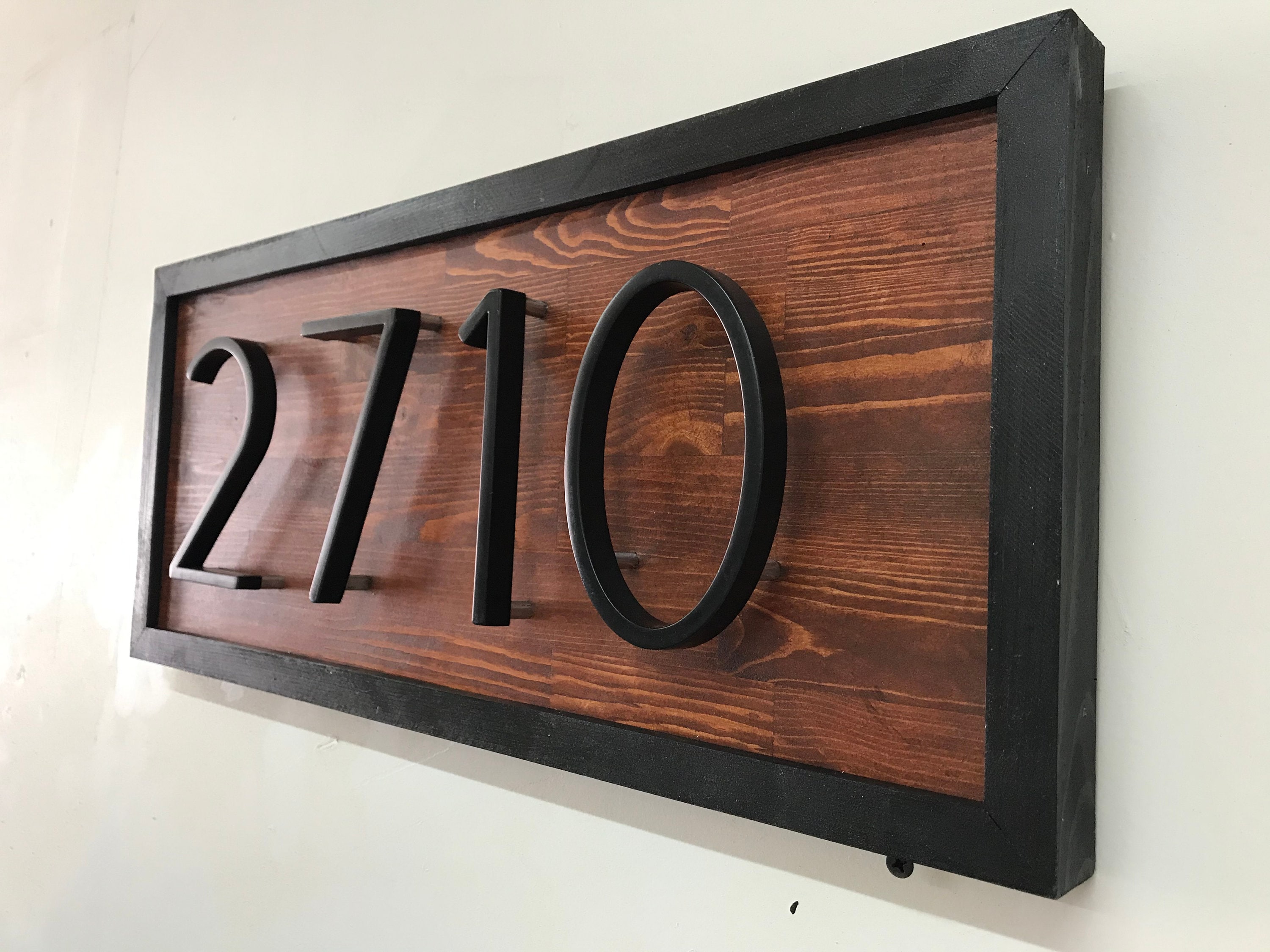 House Number Plaque House Number Sign Horizontal Street | Etsy