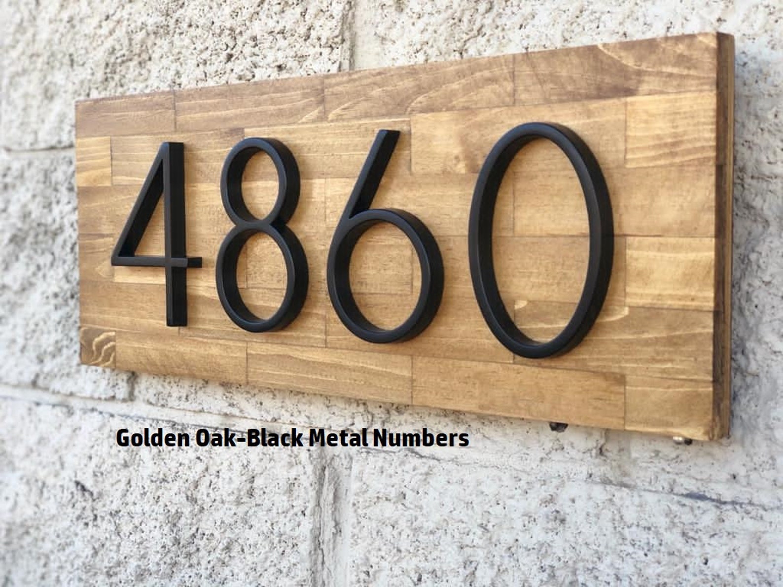 Horizontal Address Plaque House Number Sign Wood Number | Etsy