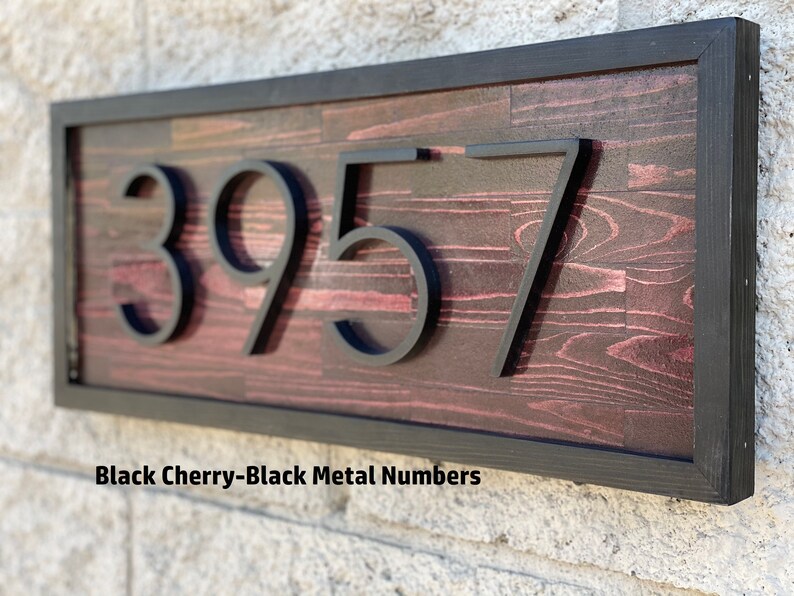 Horizontal House Numbers Horizontal Address Plaque | Etsy