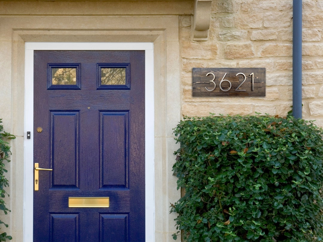 Wood House Number Plaque Number Sign Wood Address Numbers - Etsy