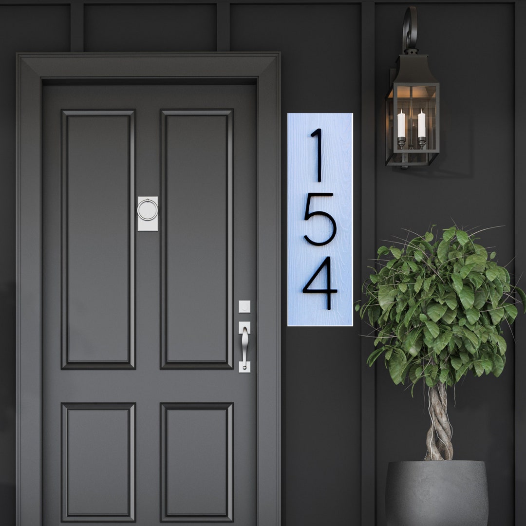 House Number Sign, Vertical Address Numbers, House Number Plaque ...