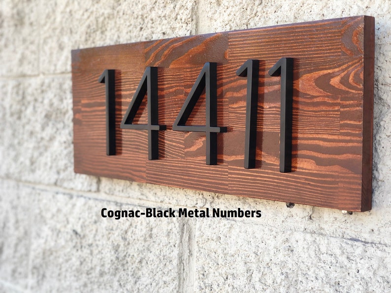 Outdoor House Number Plaque Number Sign Wood Address - Etsy