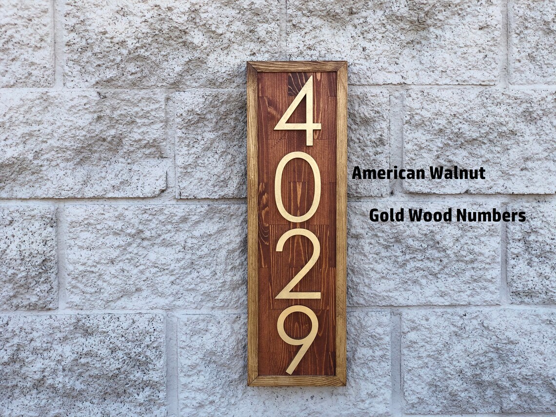 House Numbers Vertical Vertical House Numbers House Numbers | Etsy