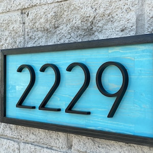 House Number Plaque - House Number Sign Horizontal, Street Number Sign ...