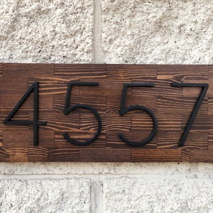 Address Plaque Horizontal Number Sign Address Numbers | Etsy