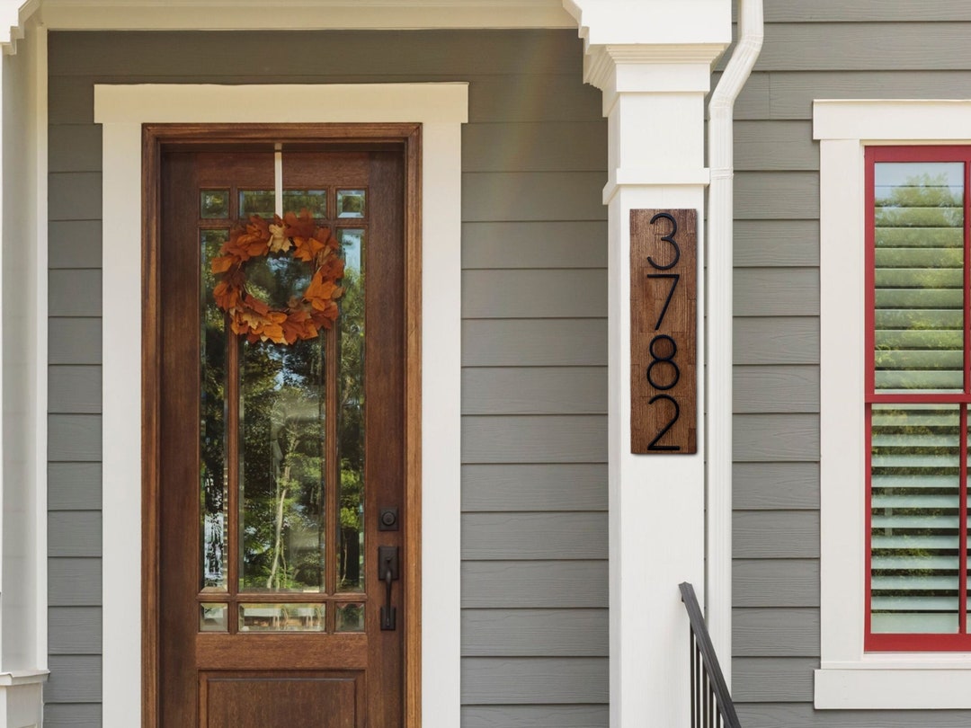 The Best Home Sign | Vertical Address Sign | Address Plaque | House ...