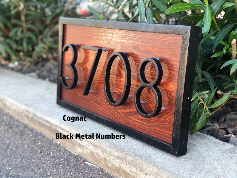 House Number Plaque House Number Sign Horizontal Street - Etsy