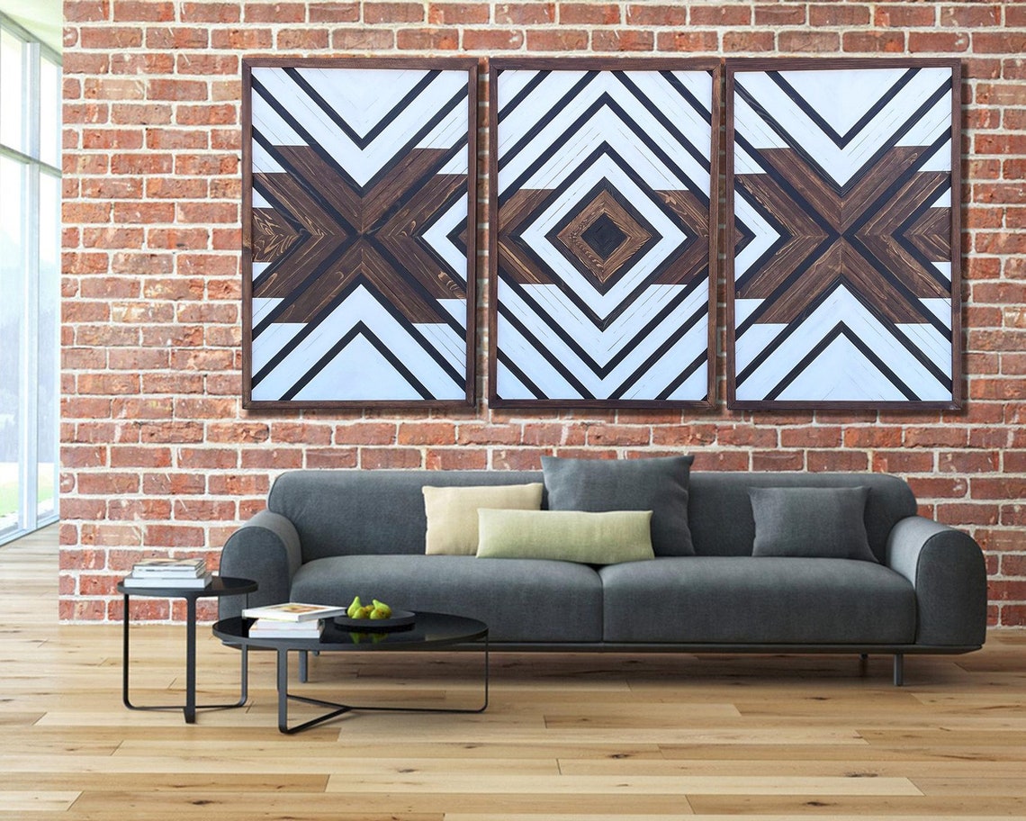 Native Wood Wall Art Modern Vintage Wood Wall Art Rustic | Etsy