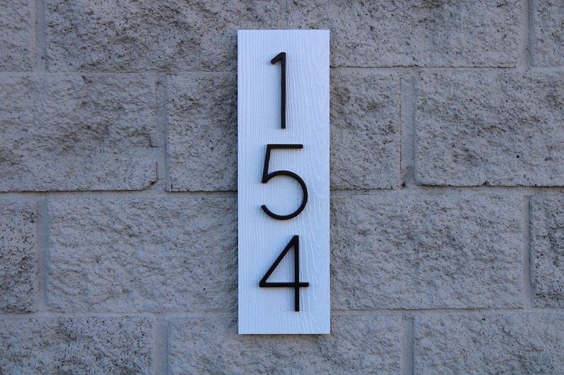 House Number Sign, Vertical Address Numbers, House Number Plaque ...