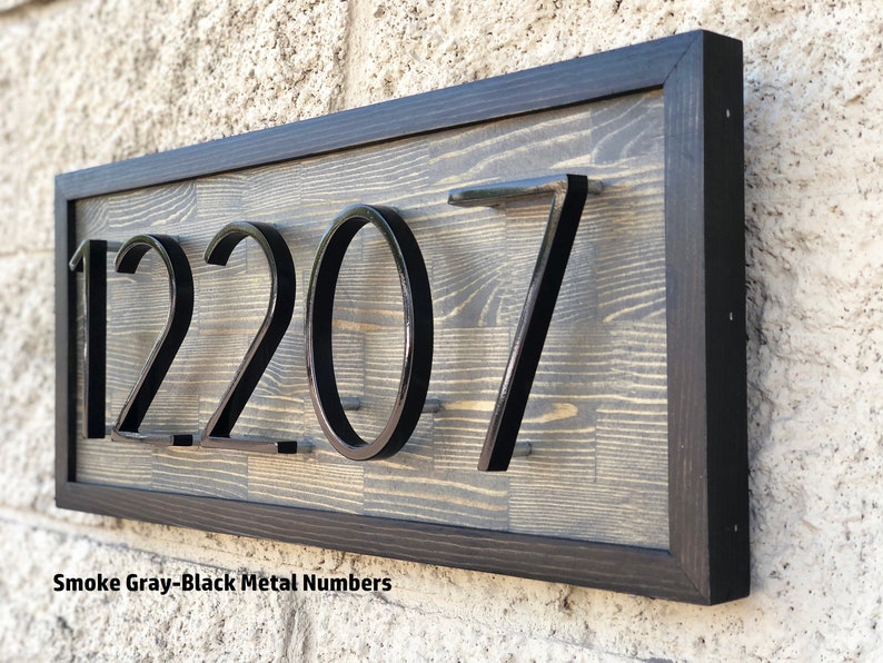 House Number Plaque House Number Sign Horizontal Street - Etsy