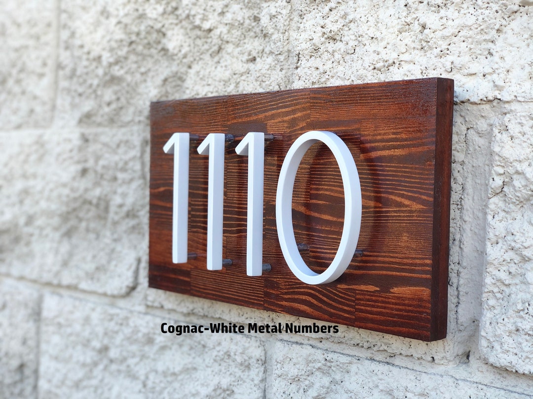 House Number Plaque - House Number Sign Horizontal, Street Number Sign ...