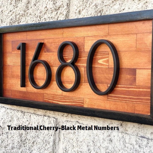 House Number Plaque Number Sign Wood Address Numbers - Etsy