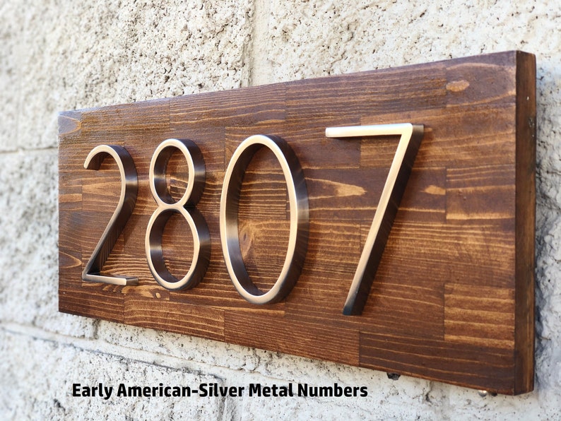 House Number Plaque Number Sign Wood Address Numbers | Etsy