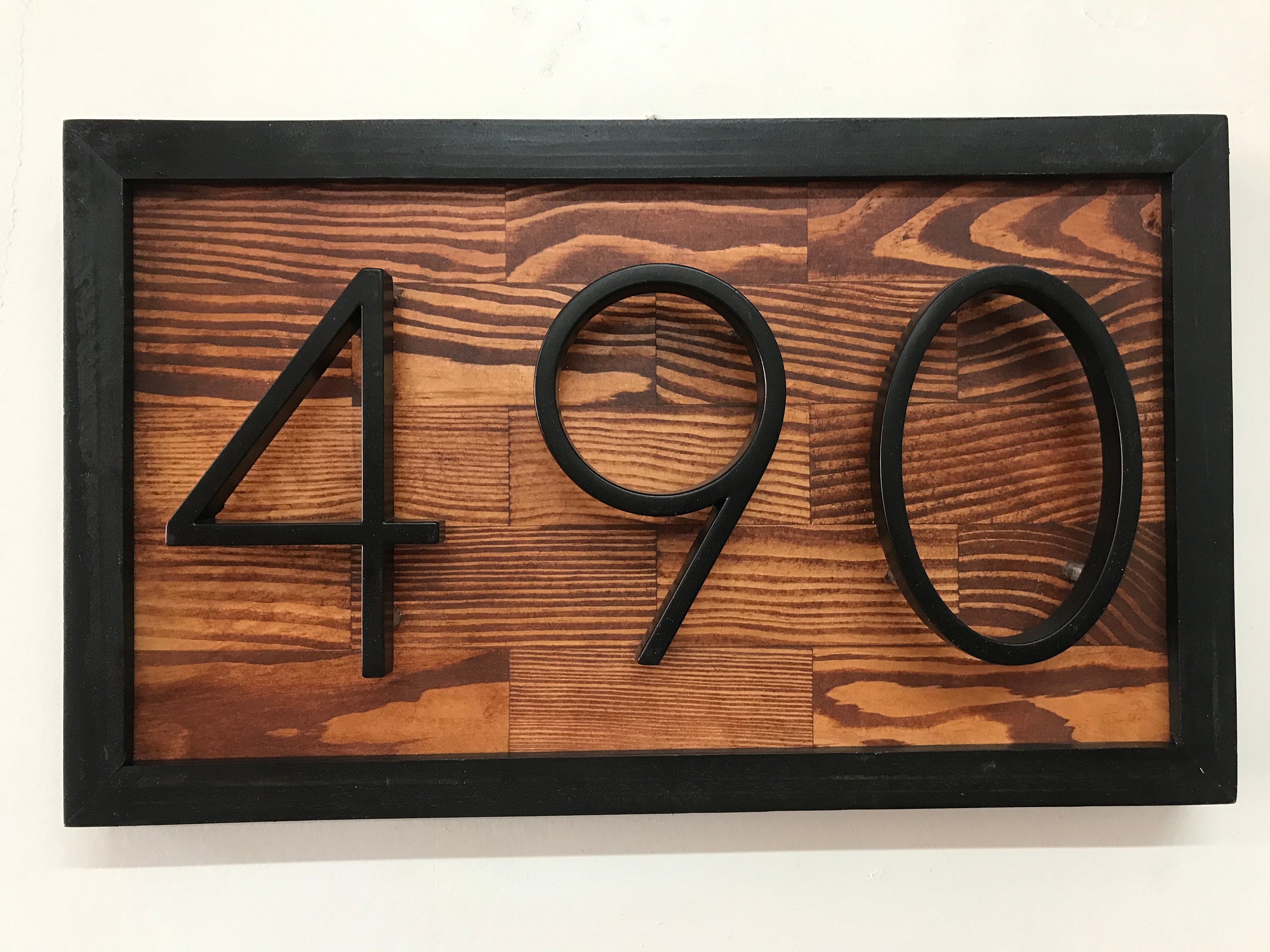 House Number Plaque House Number Sign Horizontal Street | Etsy