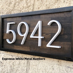 Horizontal House Numbers Horizontal Address Plaque | Etsy