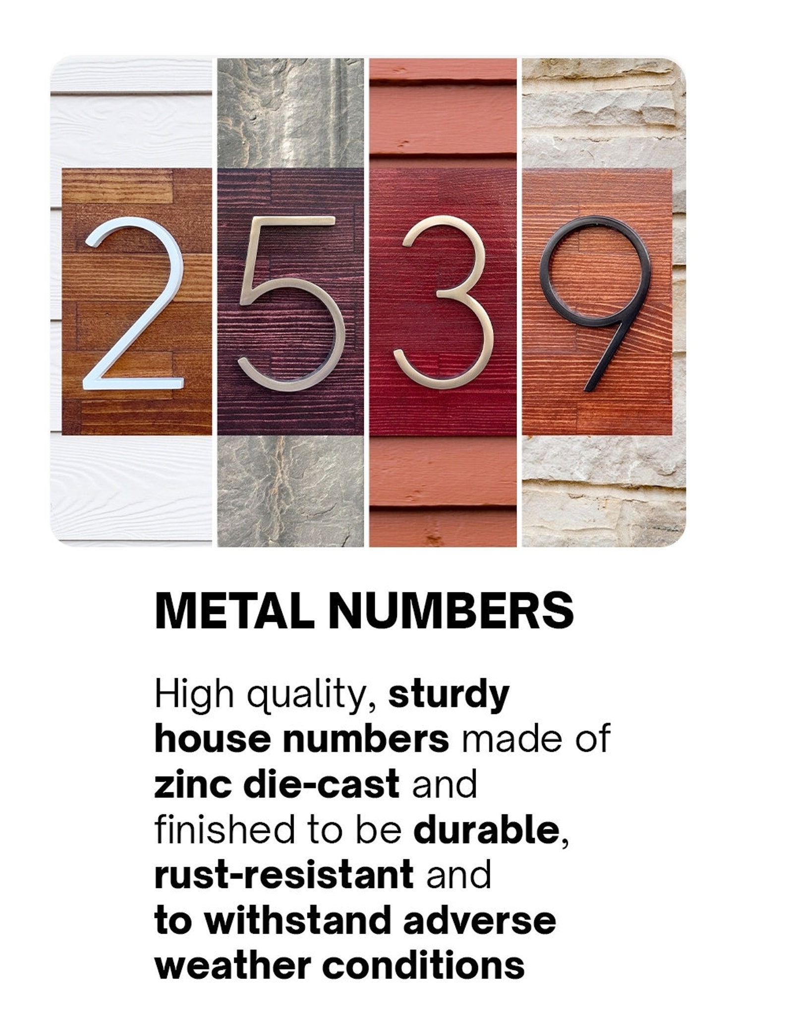 Modern Floating Number Wood Address Sign for Home or Office, Home Wood ...