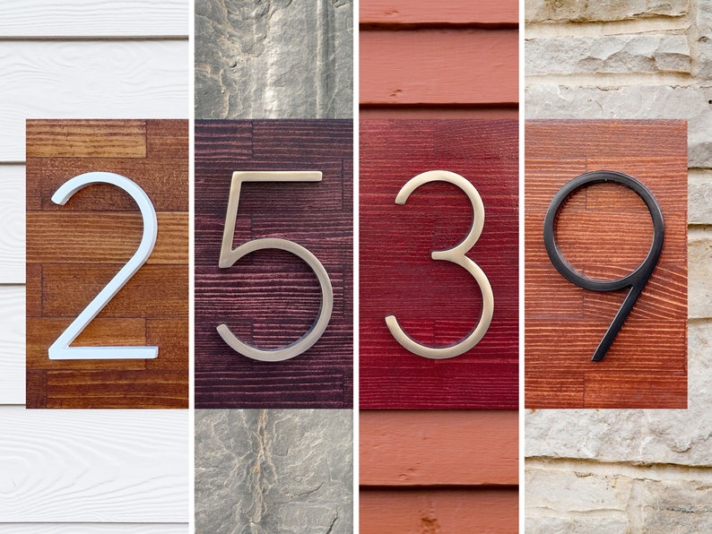 House Number Plaque Number Sign Wood Address Numbers | Etsy