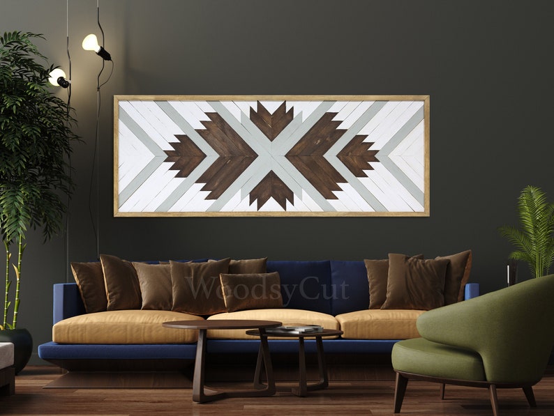 Native Wood Wall Art Modern Vintage Wood Wall Art Rustic | Etsy