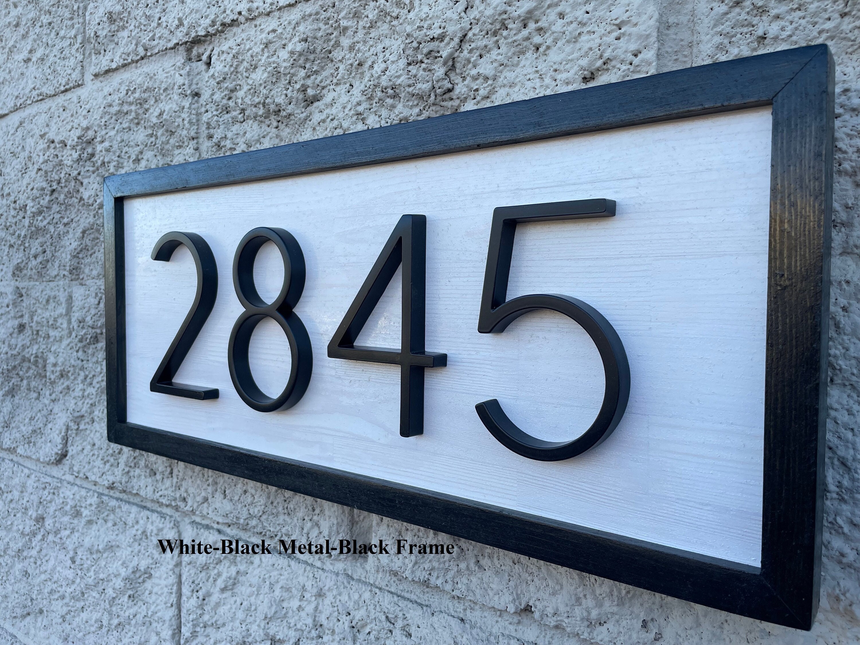 House Number Plaque House Number Sign Horizontal Street - Etsy Canada