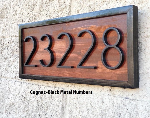 House Number Sign Housewarming Gift Modern House Numbers | Etsy