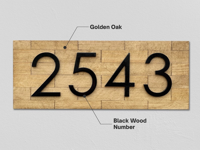 Wood House Number Plaque Number Sign Wood Address Numbers - Etsy